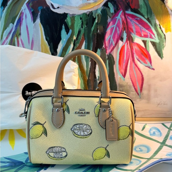 Coach | Bags | Nwt Coach Mini Rowan Crossbody Bag Lemon Cal9 Gift Wrap ...